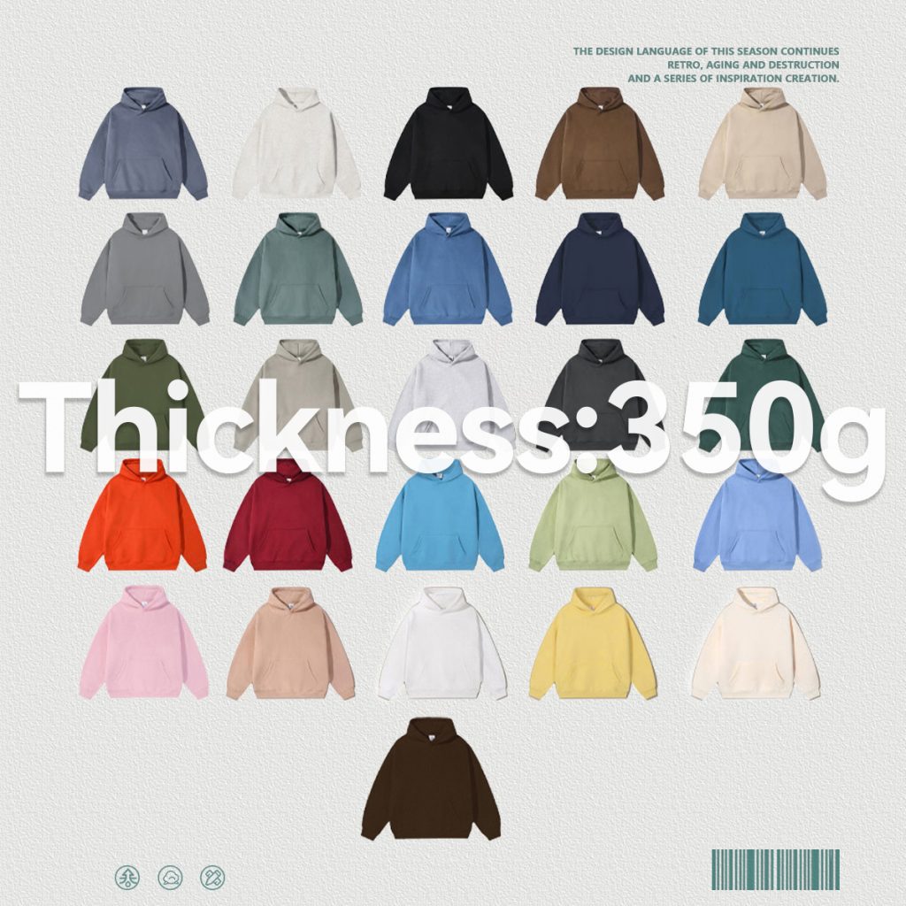 #23807 Fleece 350Gsm Oversized Hoodie Without String | Hongyu Apparel